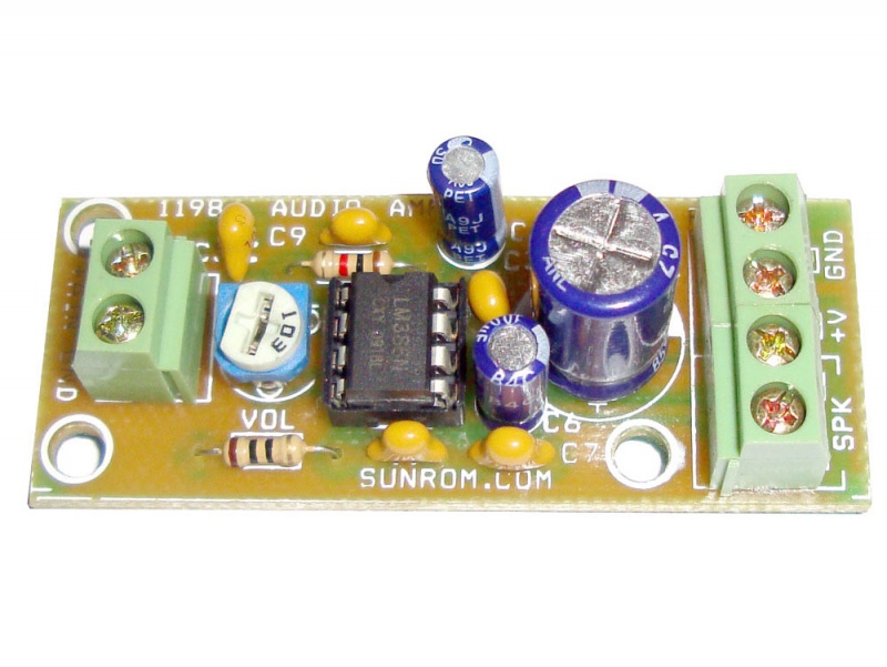 Audio Amplifier based on LM386 [1198] Sunrom Technologies