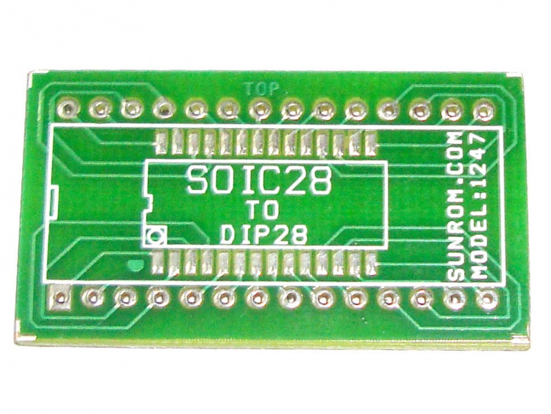 SOIC28 to DIP28 Adapter PCB [1247] Sunrom Technologies