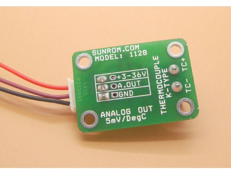 Analog Output K-Type Thermocouple Amplifier [1128] : Sunrom Electronics ...