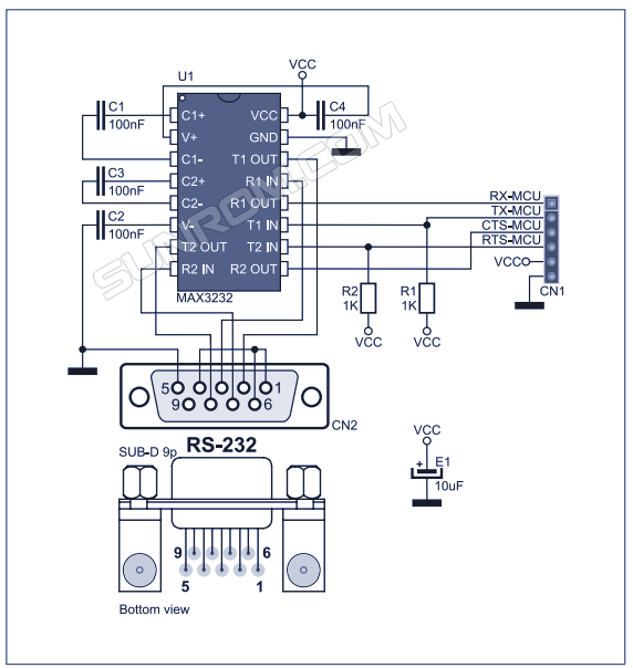 MAX3232 - SMD SOIC16 [4548] : Sunrom Electronics