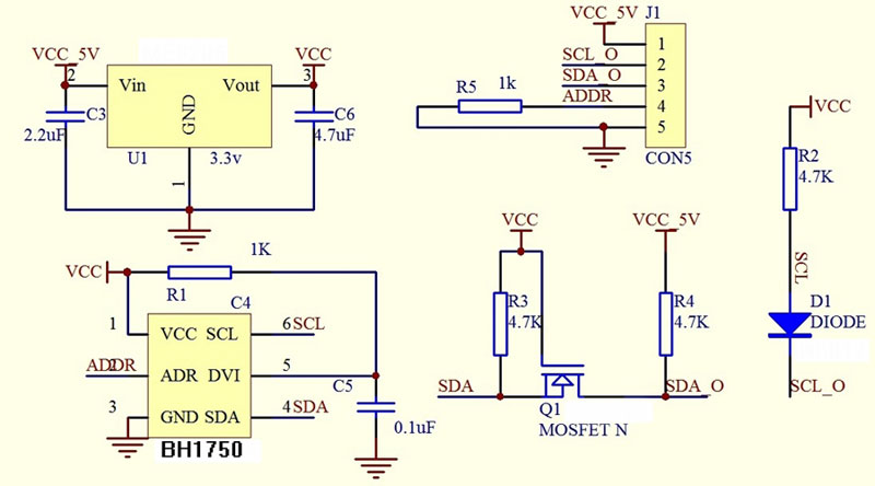 Digital Light Sensor - BH1750FVI [4378] : Sunrom Electronics