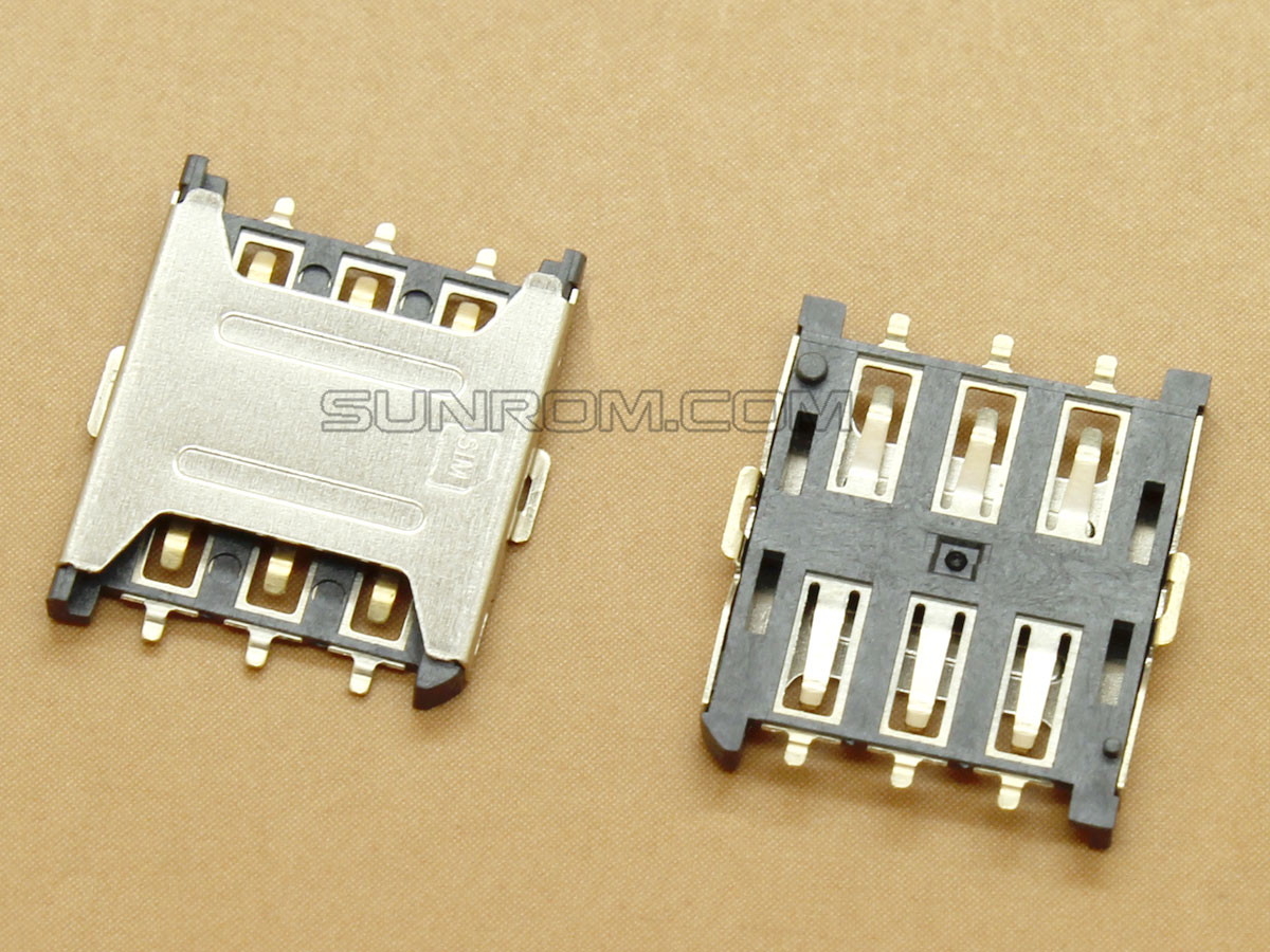 Nano SIM Card Socket 6 Pins Push In Type 5516 Sunrom Electronics Nano SIM Card Socket 6 Pins Push In Type 5516 Sunrom Electronics